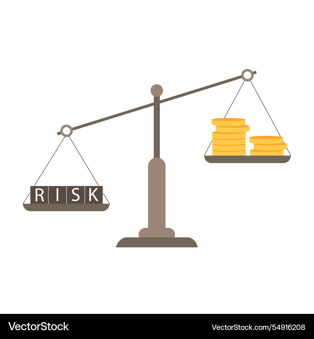 Investment high risk expected return Royalty Free Vector