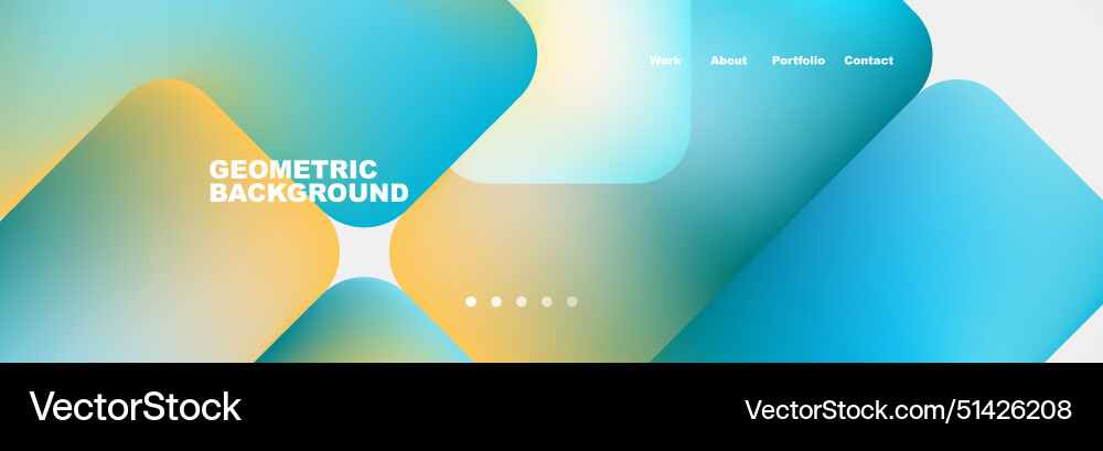 Square internet web page design template Vector Image