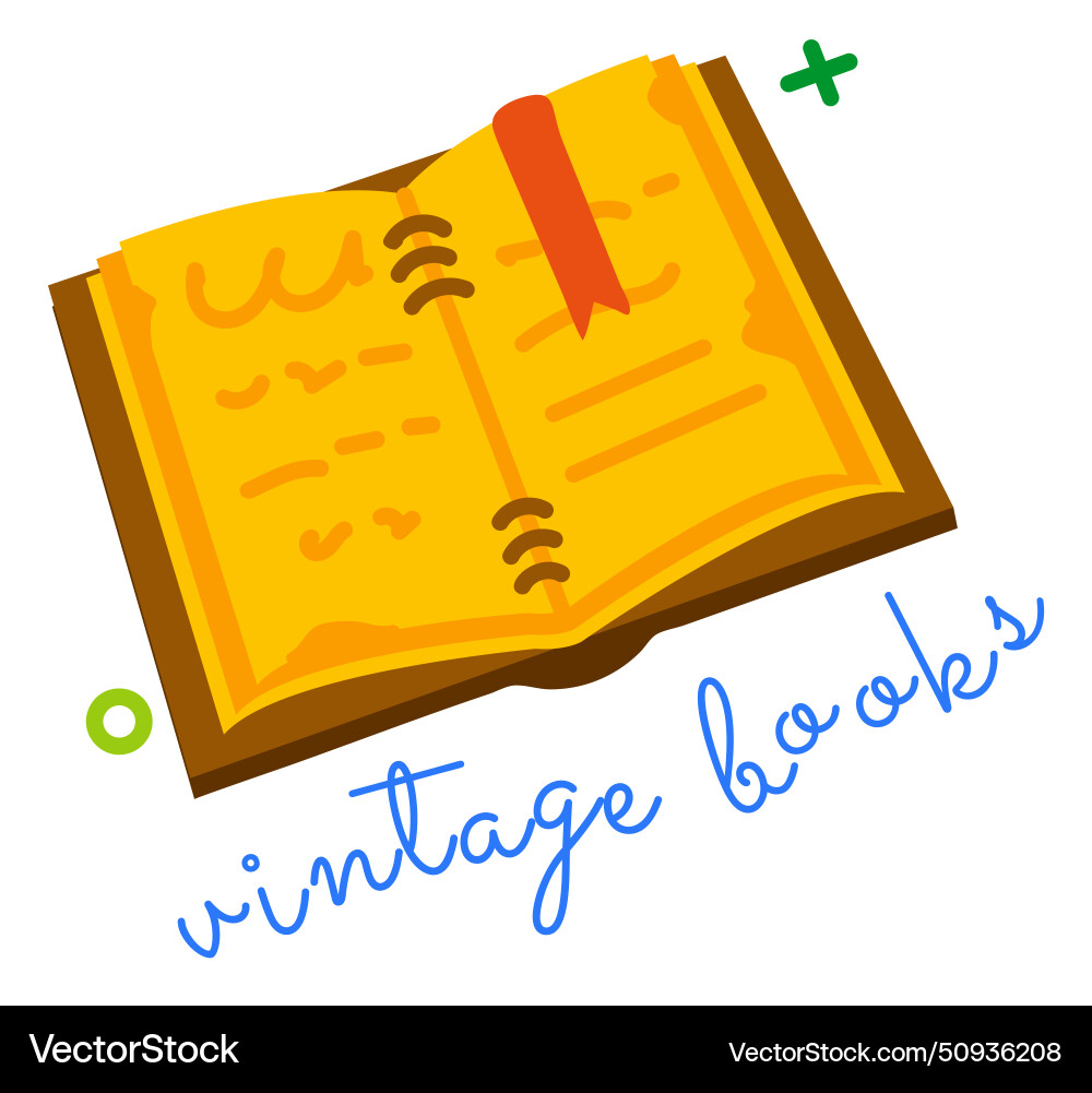 Vintage book Royalty Free Vector Image - VectorStock