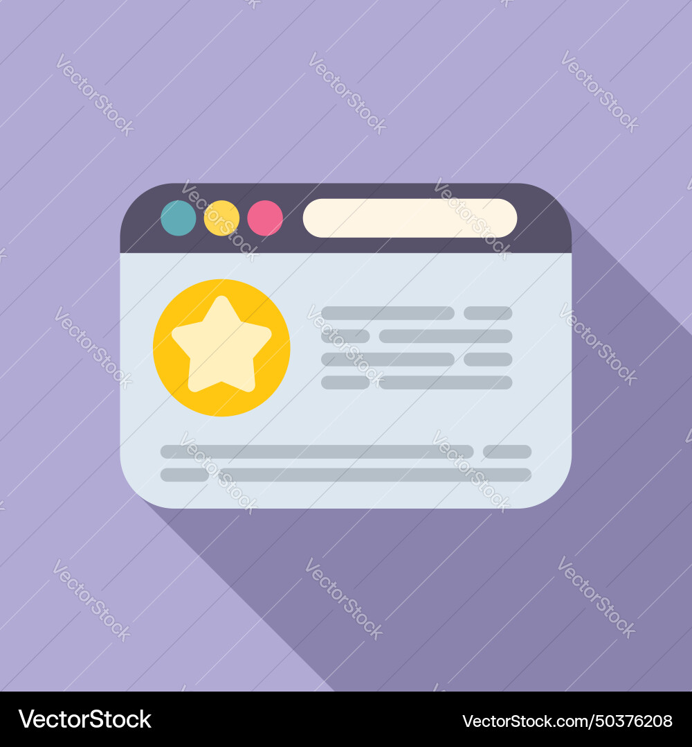 Web online product icon flat star public Vector Image