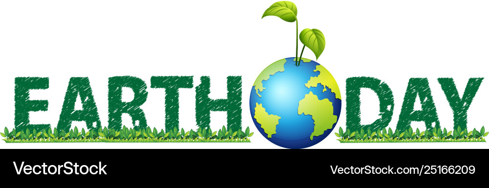 An earth day logo Royalty Free Vector Image - VectorStock