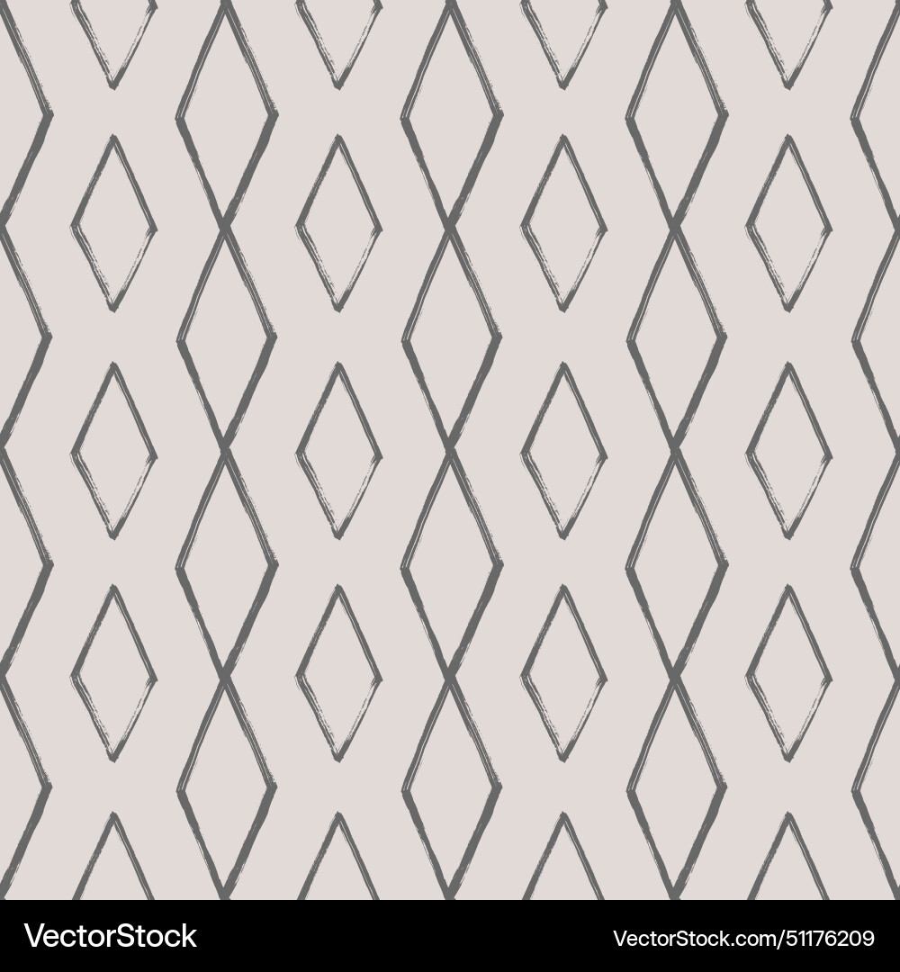 Argyle pattern from brush strokes diamond Vector Image