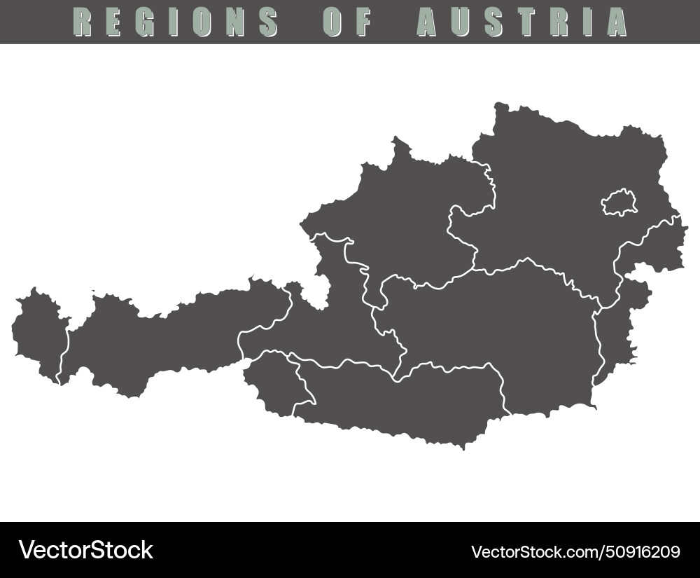 Austria country map Royalty Free Vector Image - VectorStock