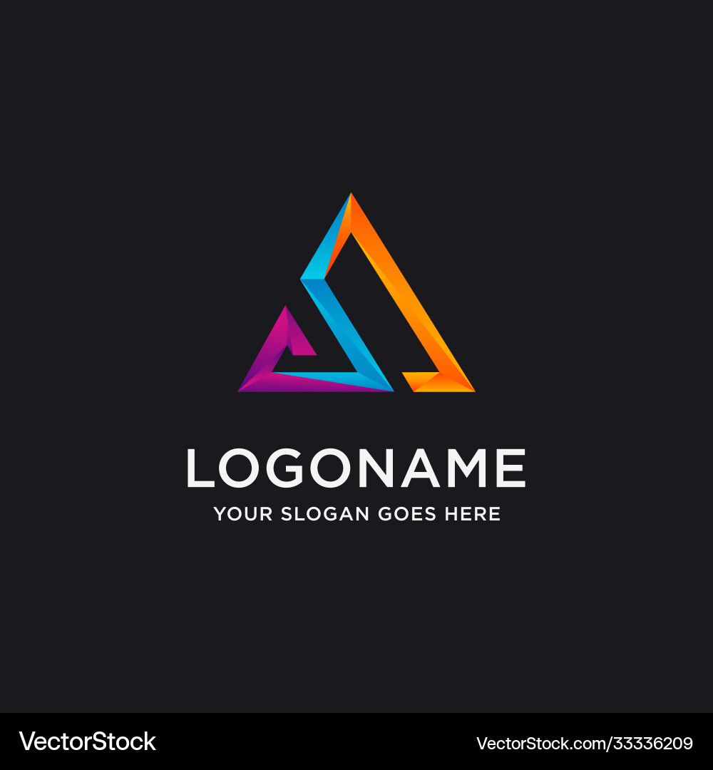 Modern letter s triangle logo icon Royalty Free Vector Image