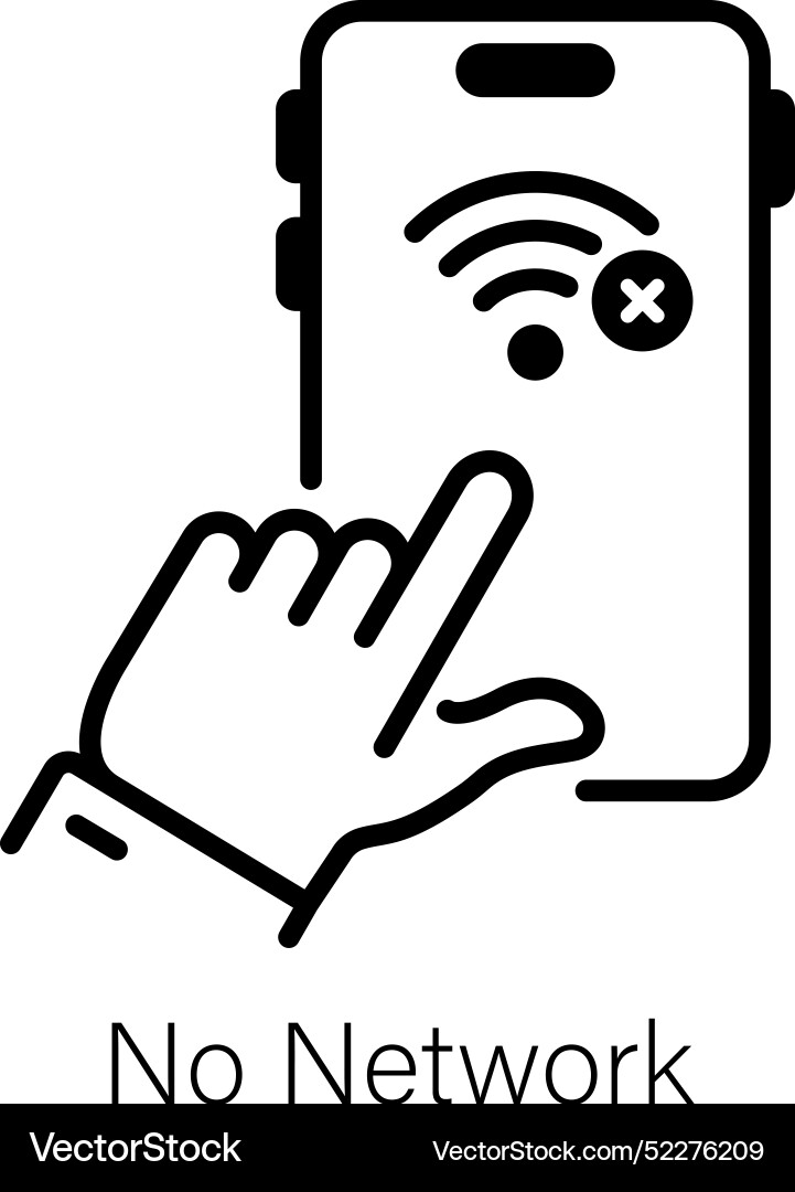 No network Royalty Free Vector Image - VectorStock