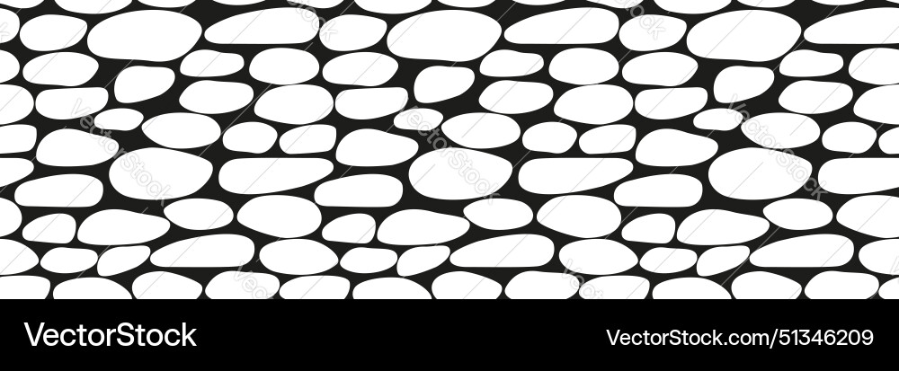Simple seamless pattern of black and white rocks Vector Image