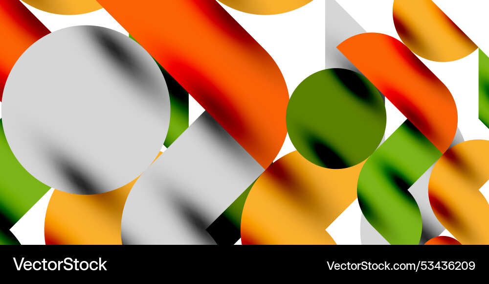 Tech minimal circular shapes geometric art Vector Image