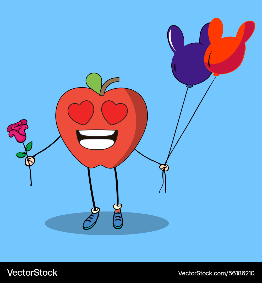 Apple mascot Royalty Free Vector Image - VectorStock