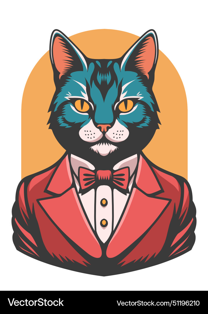 Big boss cat Royalty Free Vector Image - VectorStock