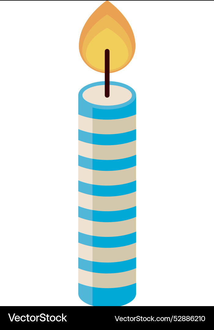 Birthday party candle Royalty Free Vector Image