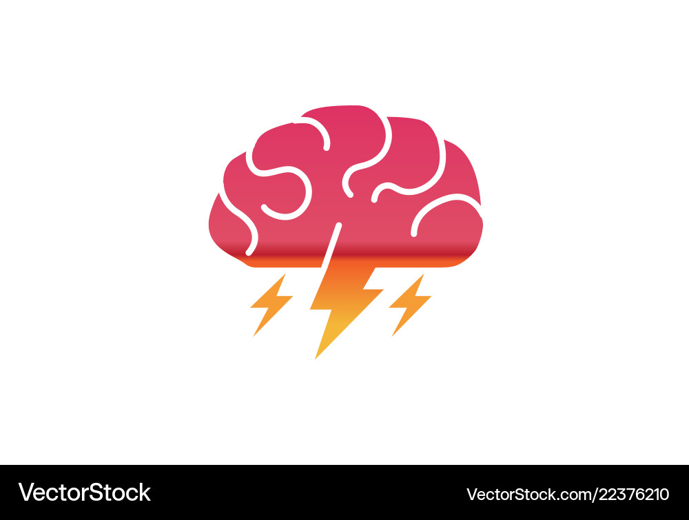 Brain storm logo Royalty Free Vector Image - VectorStock