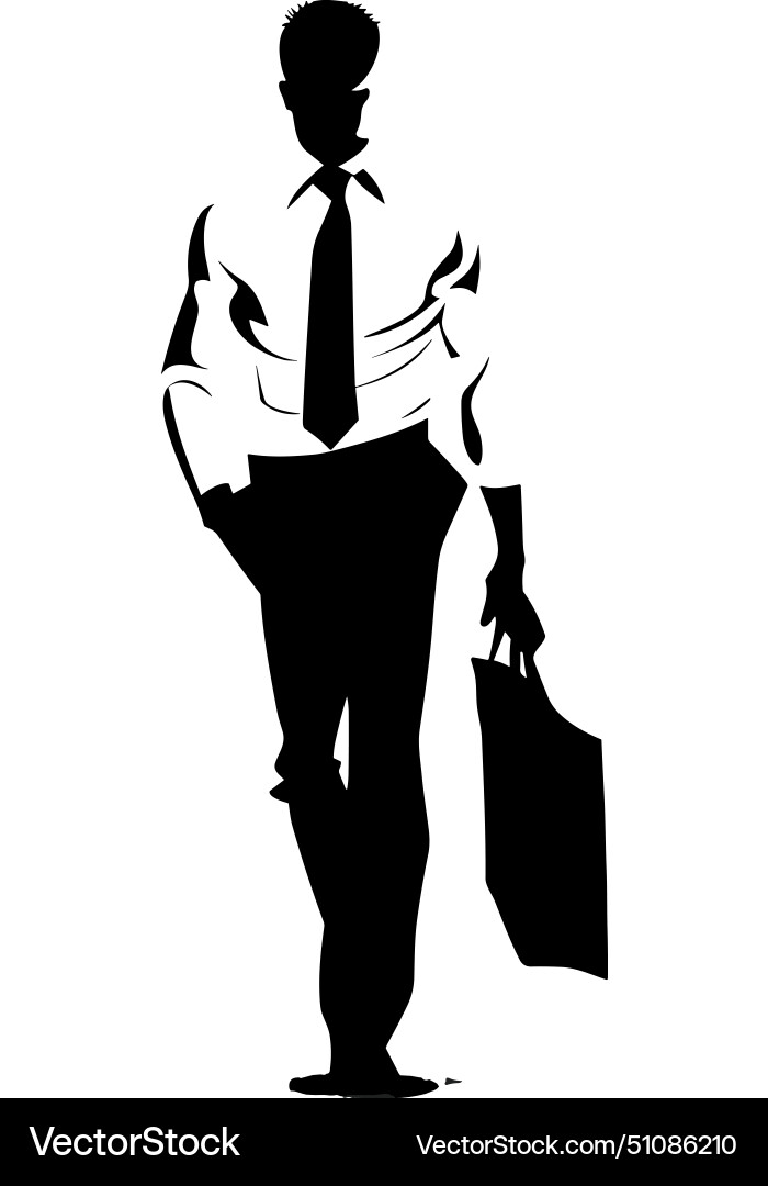 Businessman in monochrome Royalty Free Vector Image