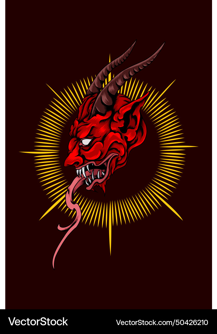 Devil mask Royalty Free Vector Image - VectorStock