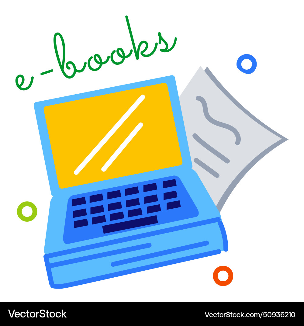E books Royalty Free Vector Image - VectorStock