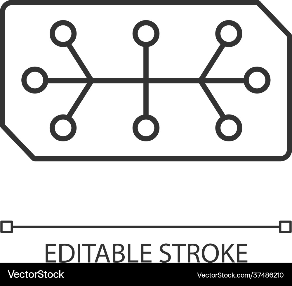 Electrical computer parts linear icon Royalty Free Vector