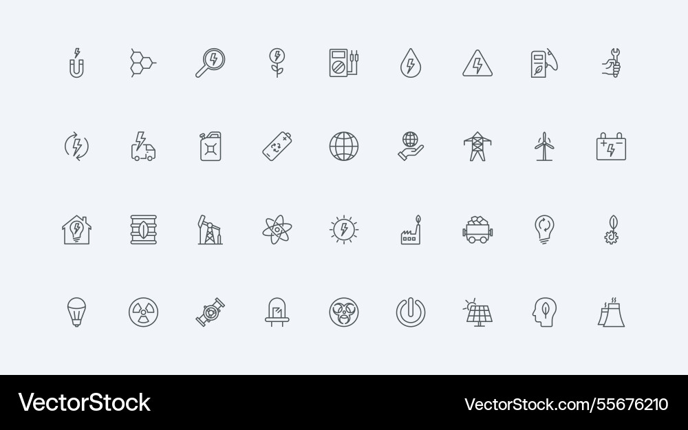 Electricity production alternative energy sources Vector Image