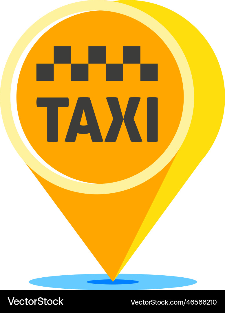 Flat taxi sign Royalty Free Vector Image - VectorStock