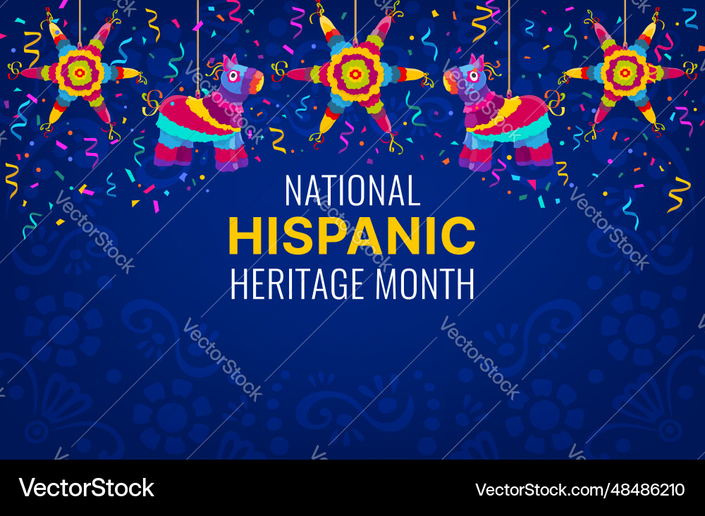 Hispanic Heritage Month Pinata Celebration Vector Image
