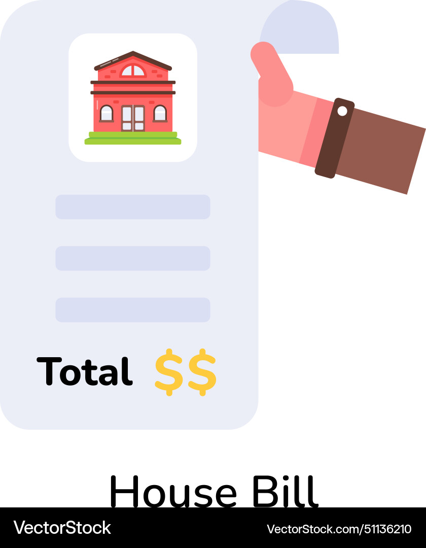 House bill Royalty Free Vector Image - VectorStock