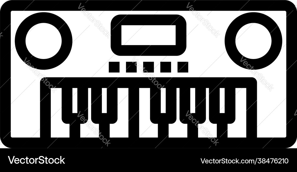 Music synthesizer icon Royalty Free Vector Image