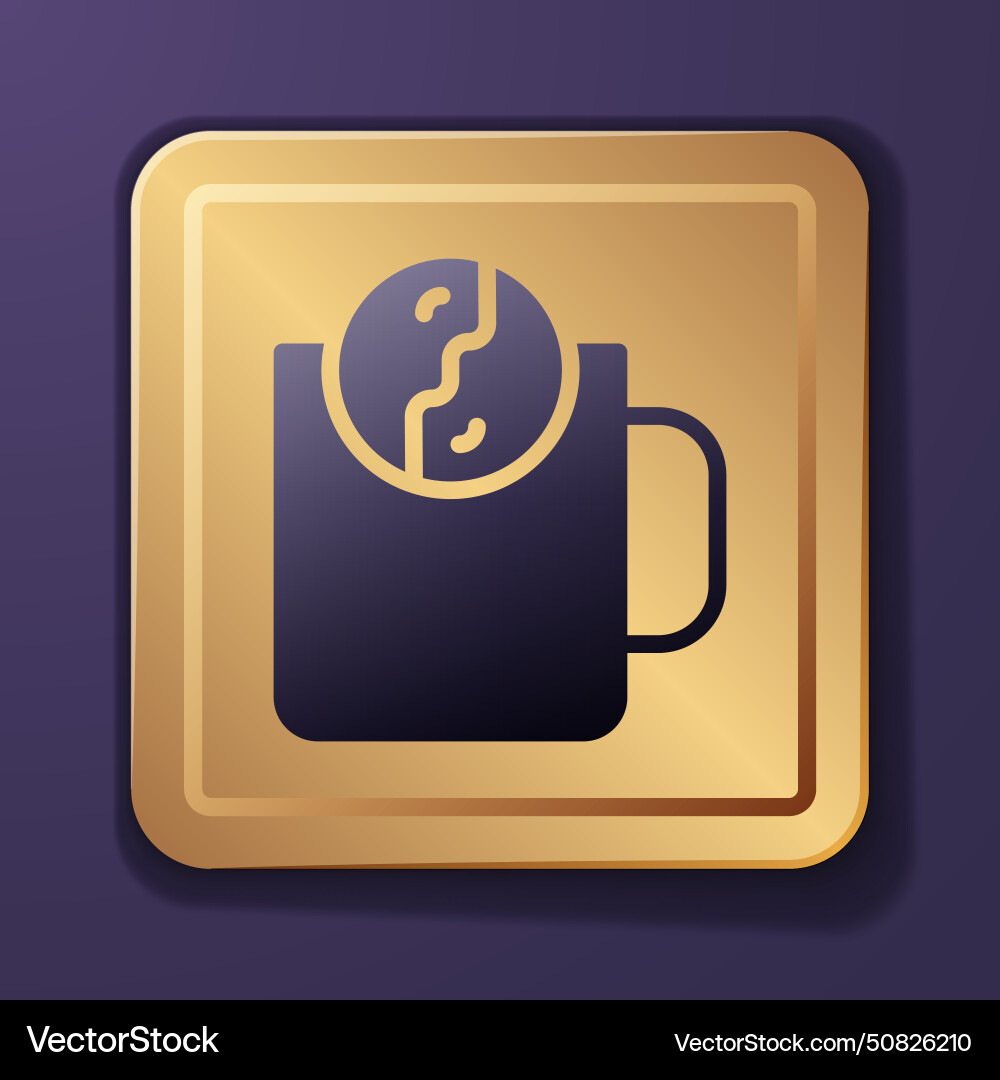 Purple tea time icon isolated Royalty Free Vector Image