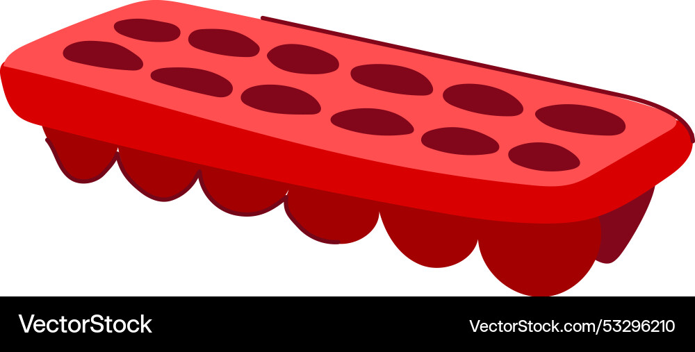 Tray egg holder cartoon Royalty Free Vector Image