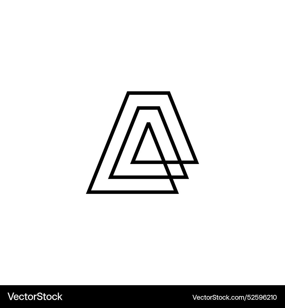 Triple a letter mark aaa logo icon Royalty Free Vector Image
