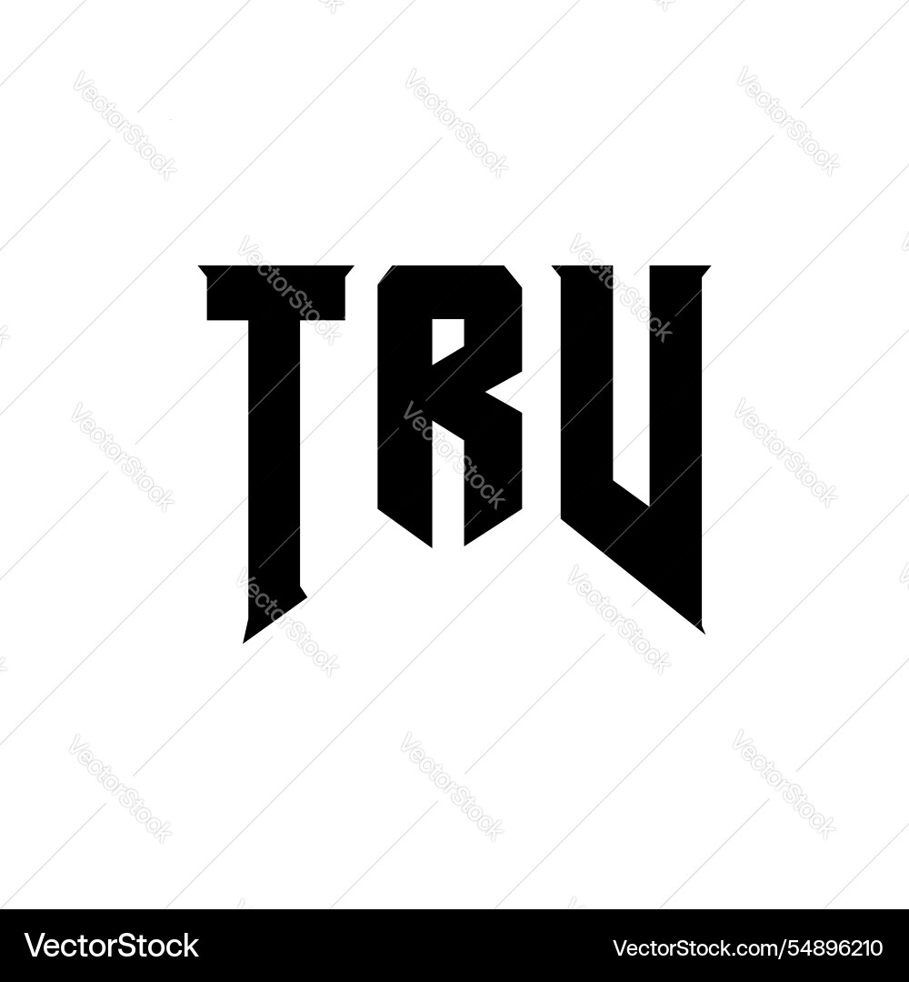 Trv letter logo design for technology company Vector Image