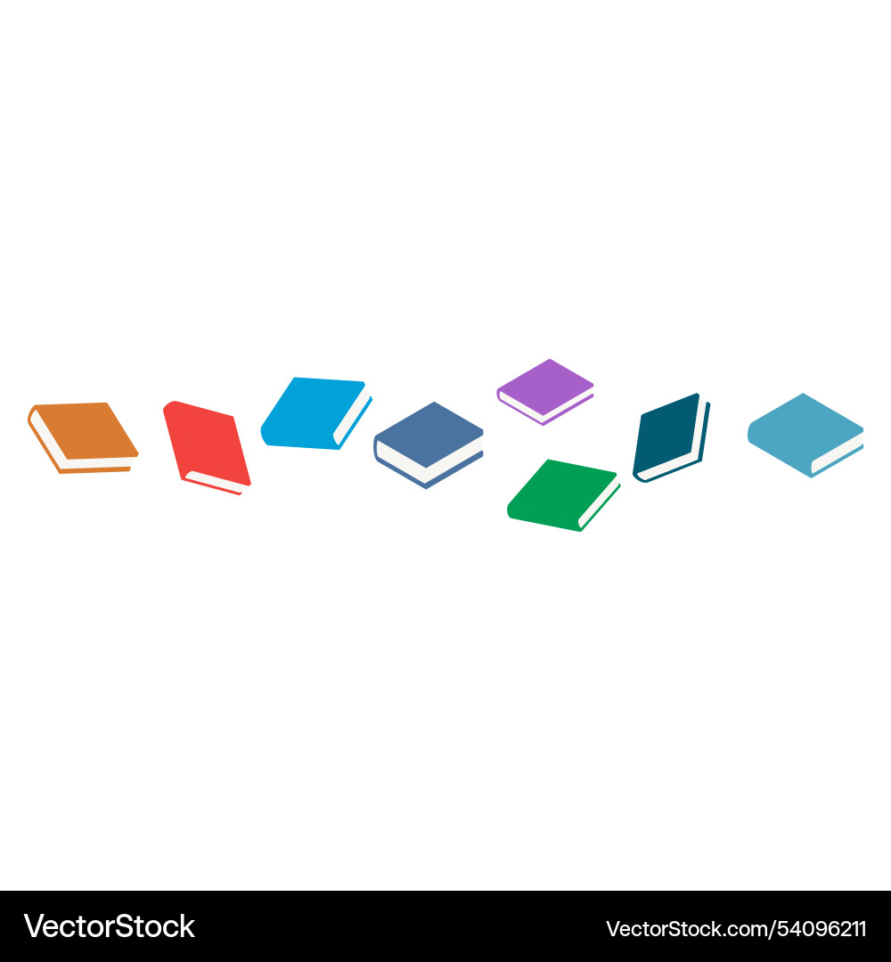 Book stack art Royalty Free Vector Image - VectorStock