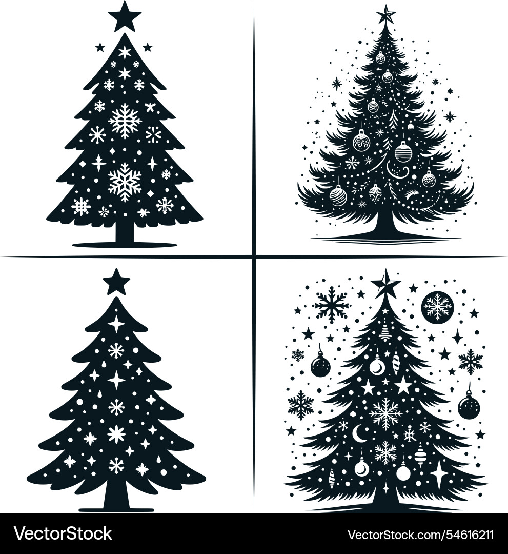 Christmas tree svg bundlechristmas svgchris Vector Image