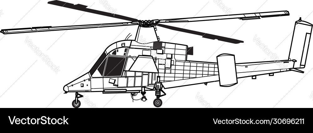 Kaman K-Max Heavy Lift Helicopter Royalty Free Vector Image