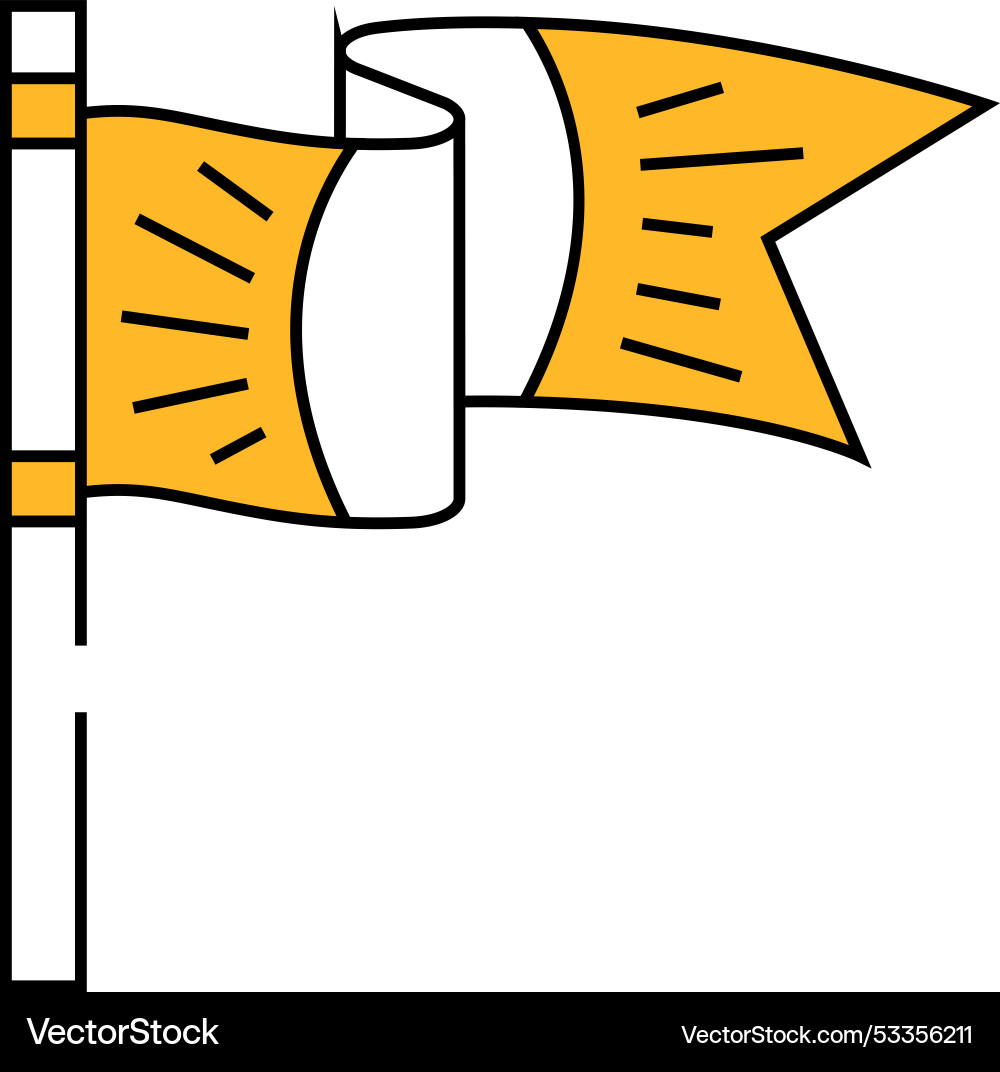 Retro flag icon color Royalty Free Vector Image