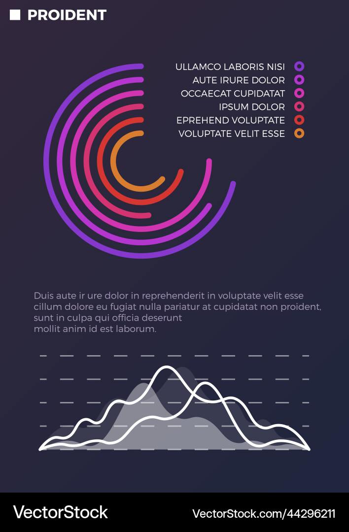 Statistic chart and diagram infographic data page Vector Image