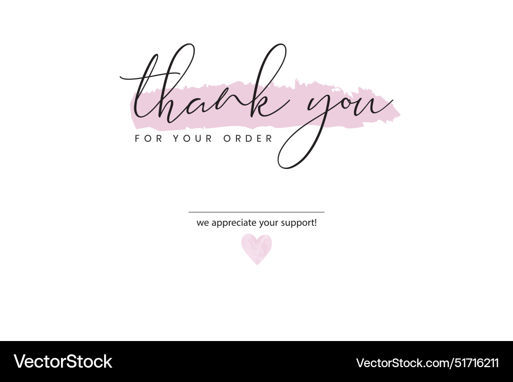 Thank you card template Royalty Free Vector Image