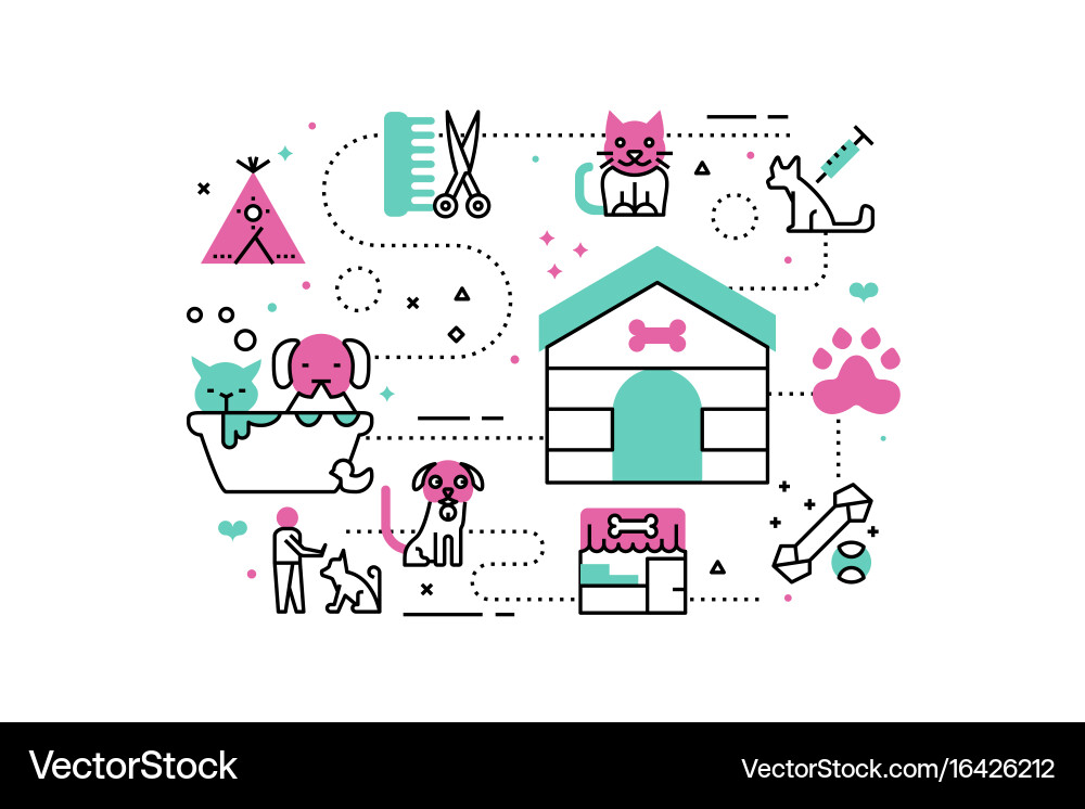Animal shelter Royalty Free Vector Image - VectorStock
