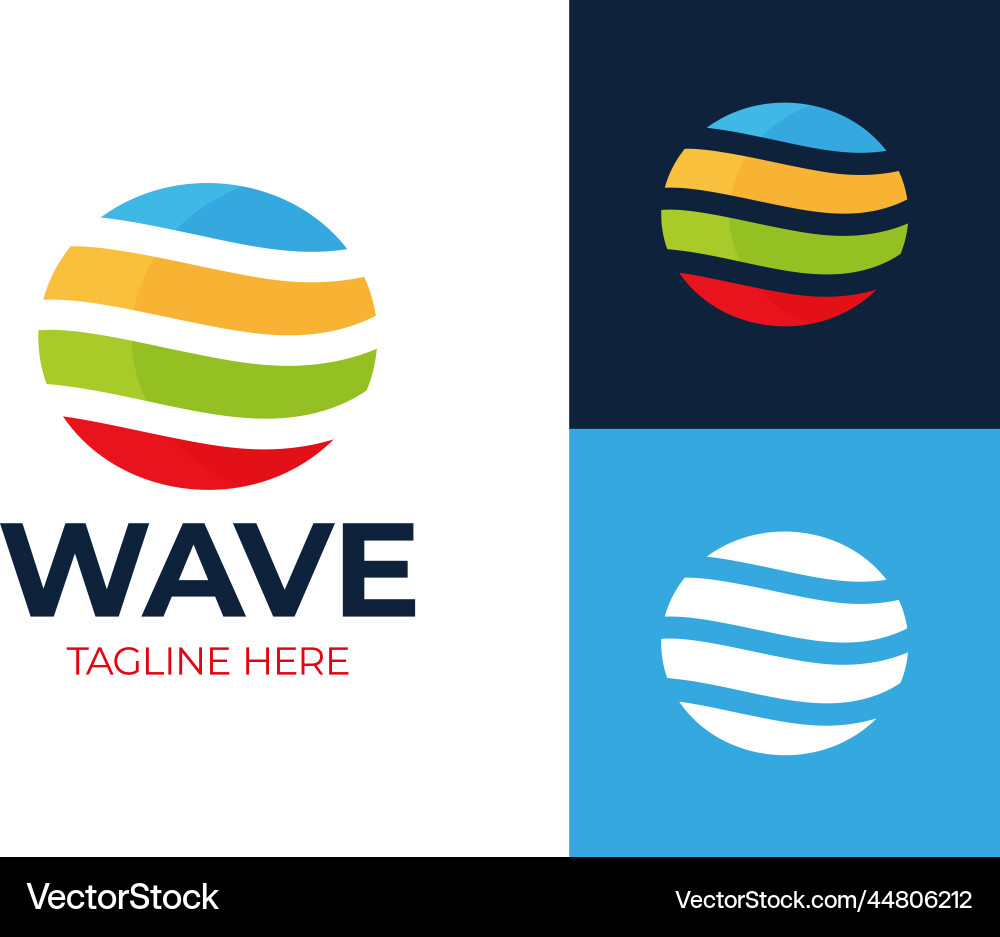 Application - business logo concept colored ring Vector Image