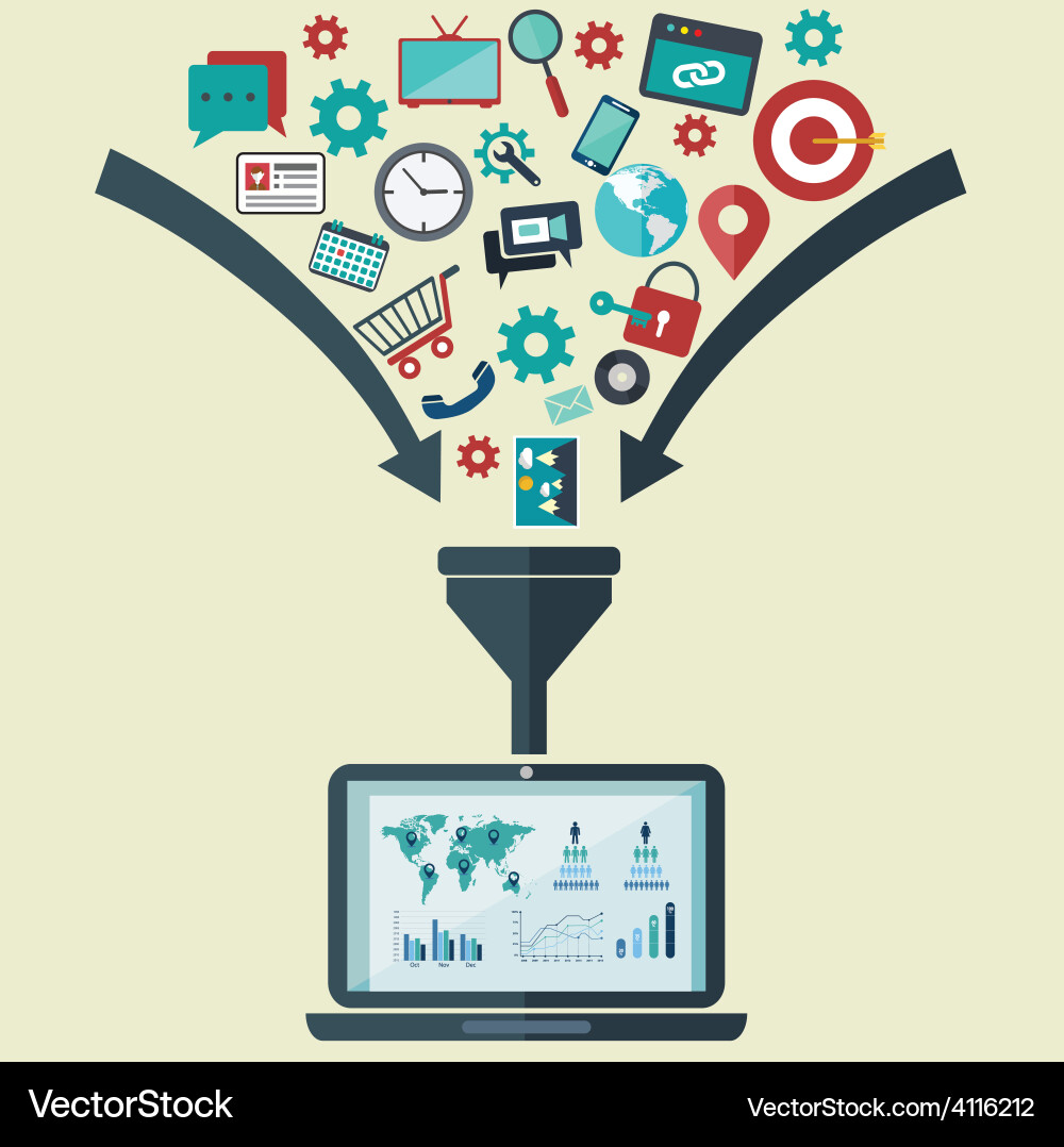 Data filter Royalty Free Vector Image - VectorStock Data filter Royalty Free Vector Image - VectorStock