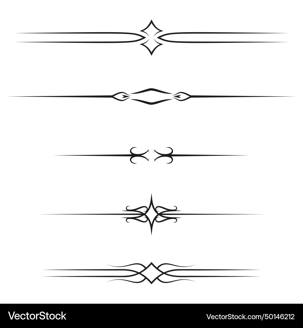 Dividers set isolated Royalty Free Vector Image