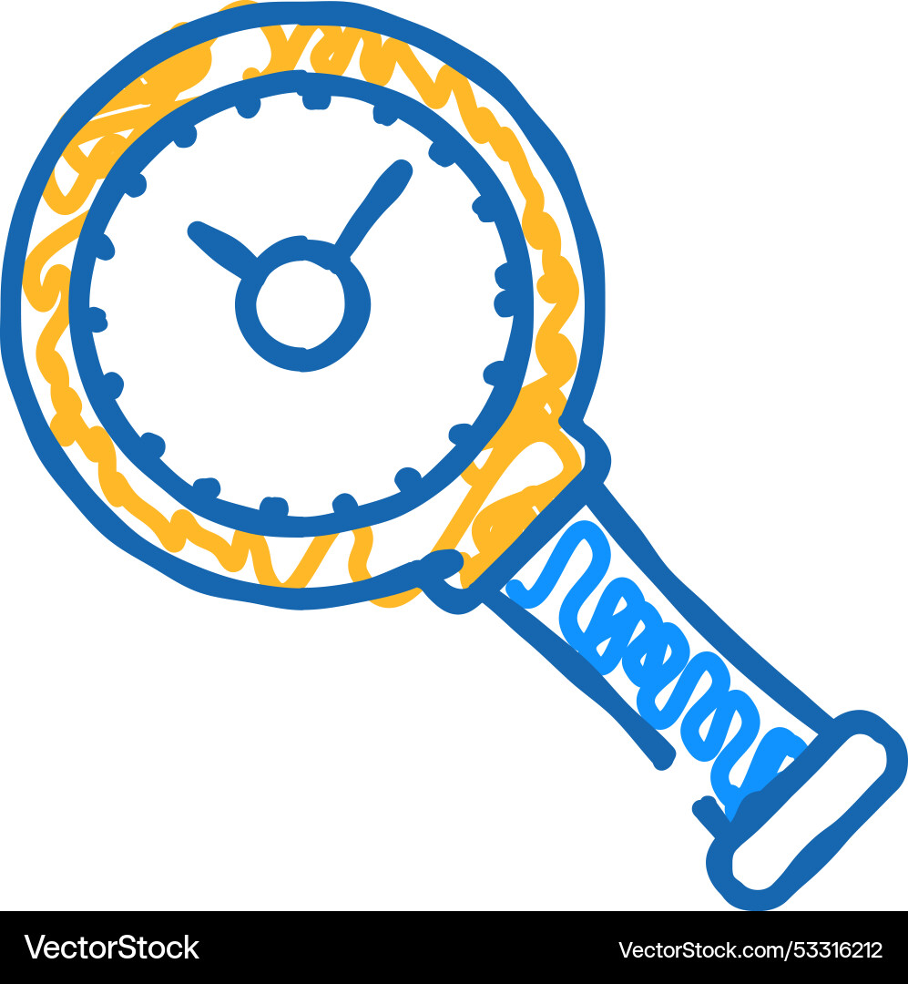 Finding time icon doodle Royalty Free Vector Image