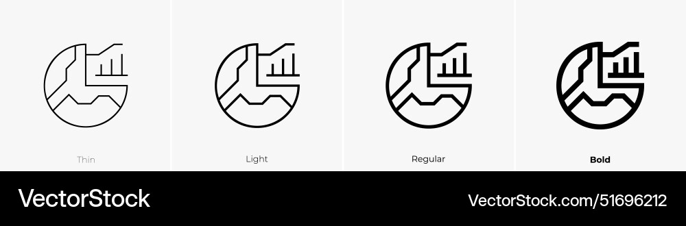 Gross icon thin light regular and bold style Vector Image
