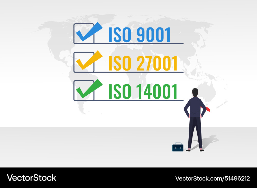 International organization for standardization Vector Image