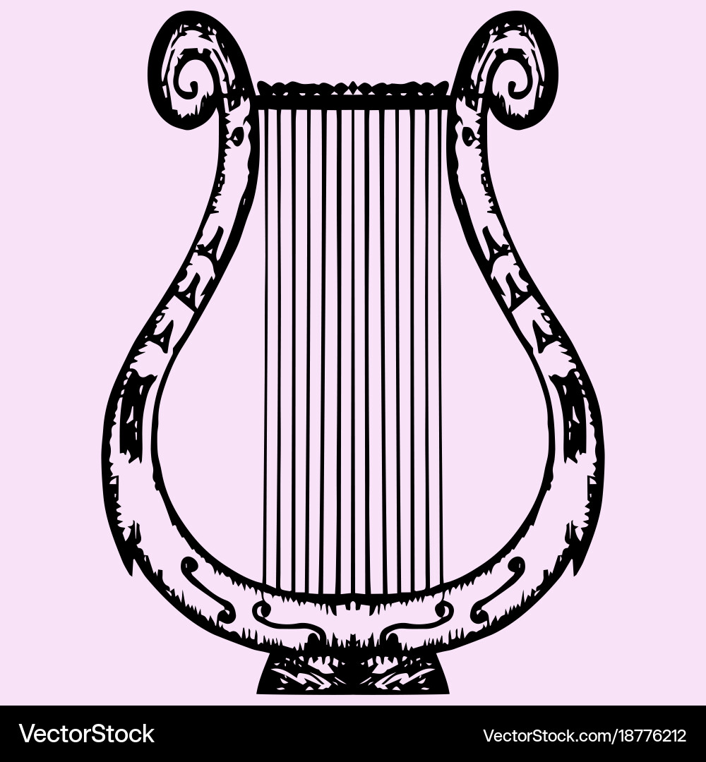 Lyre Royalty Free Vector Image - VectorStock