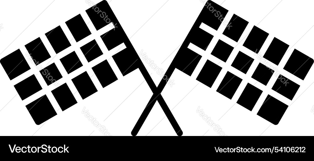 Pit flag glyph icon design Royalty Free Vector Image