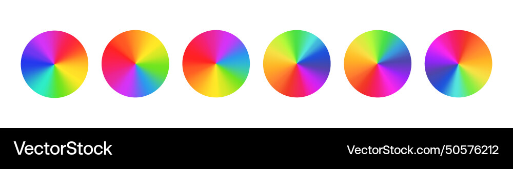 Radial rainbow gradient circular swirl color Vector Image