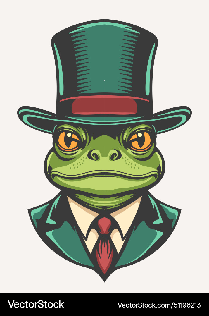 Big boss frog Royalty Free Vector Image - VectorStock