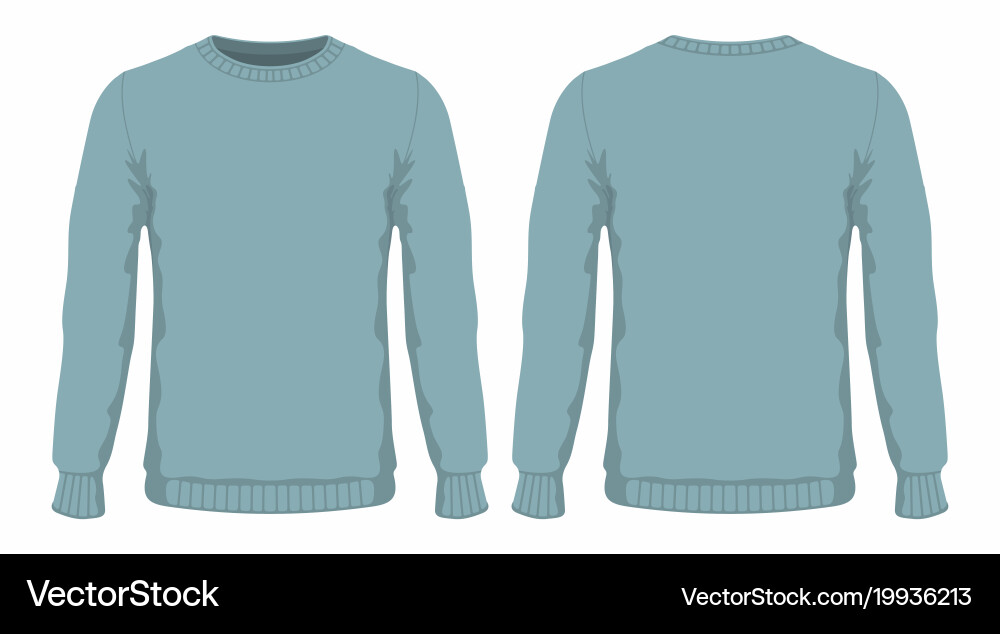Mens blue sweater Royalty Free Vector Image - VectorStock