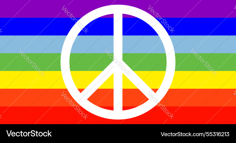 Peace sign flag premium quality Royalty Free Vector Image