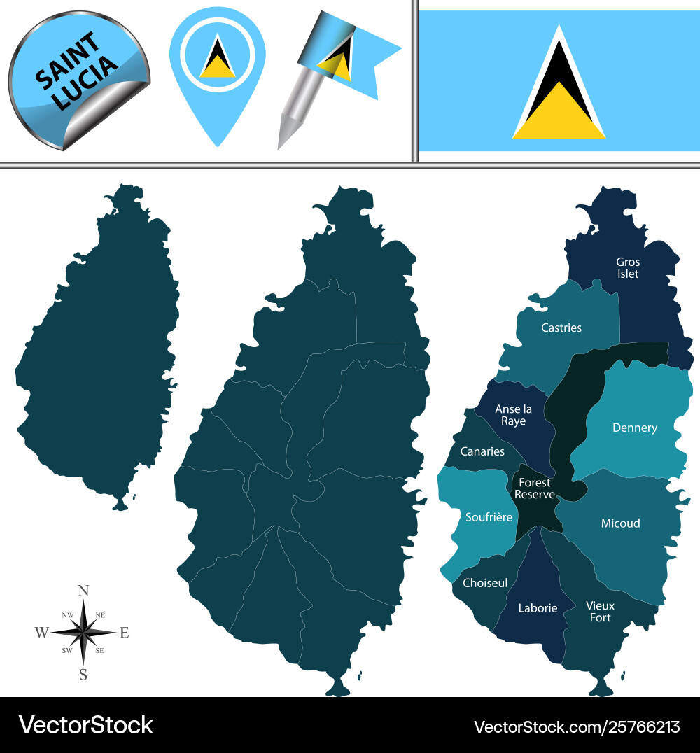 Saint Lucia Map Vector Images (over 740)