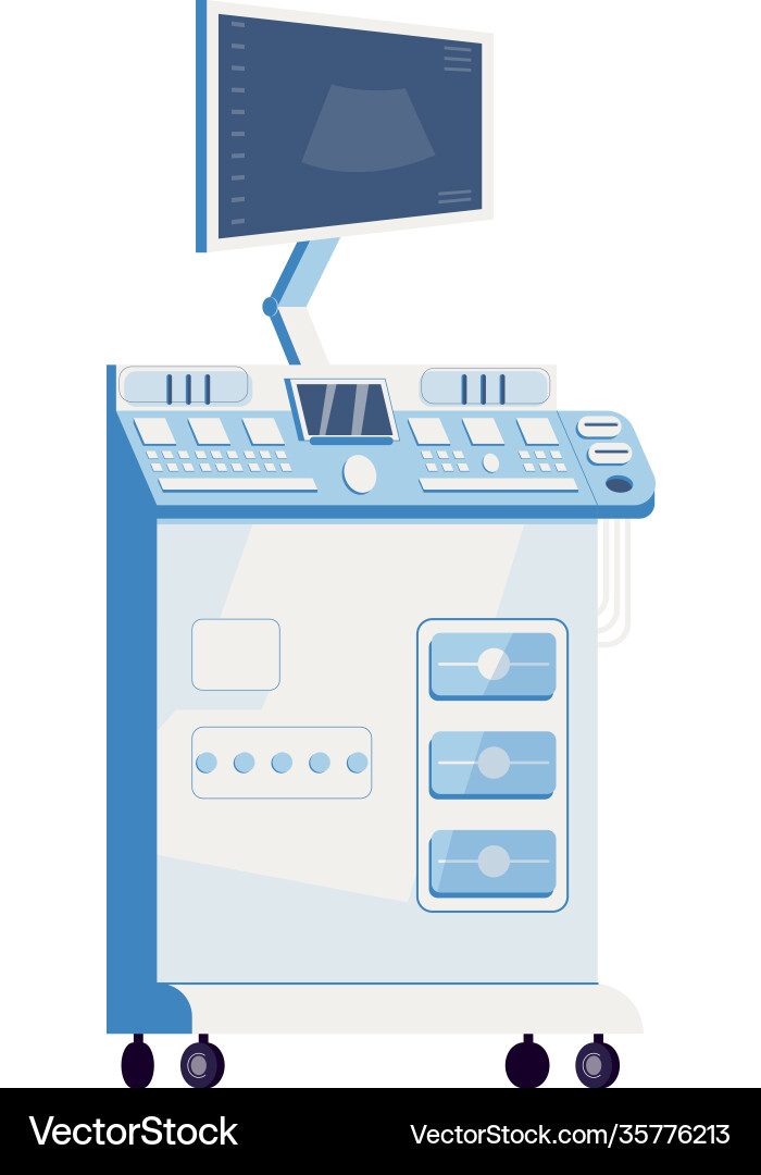 Ultrasound machine icon Royalty Free Vector Image