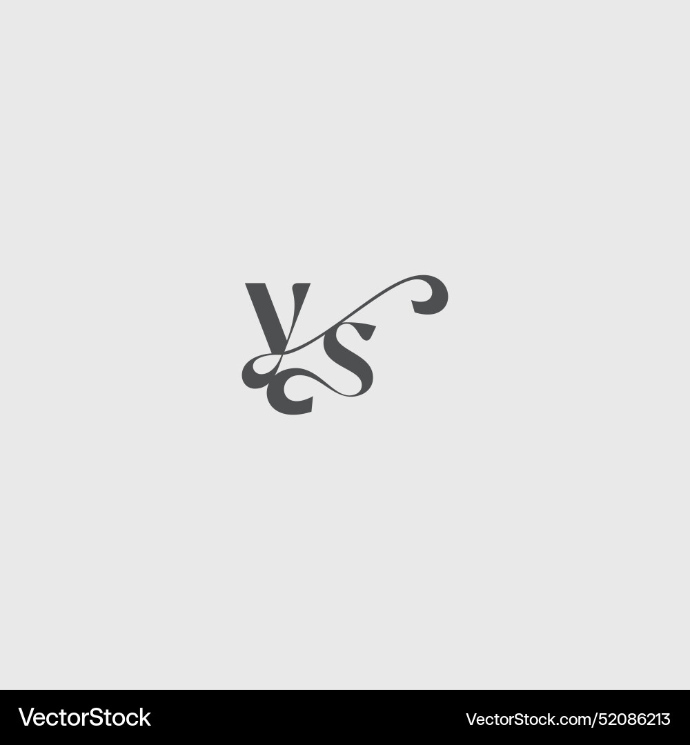 Ys letter simple and minimalism classy black Vector Image